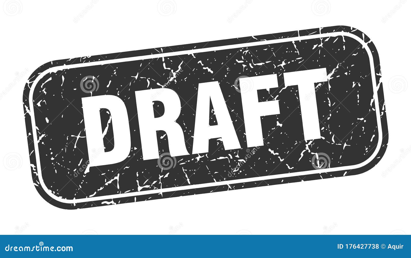 Draft Stamp. Draft Square Grungy Isolated Sign Stock Vector ...