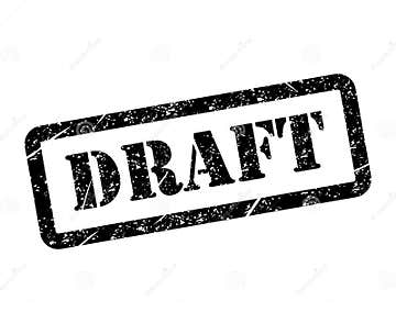Draft Stamp Symbol, Label Sticker Sign Button, Text Banner Vector ...