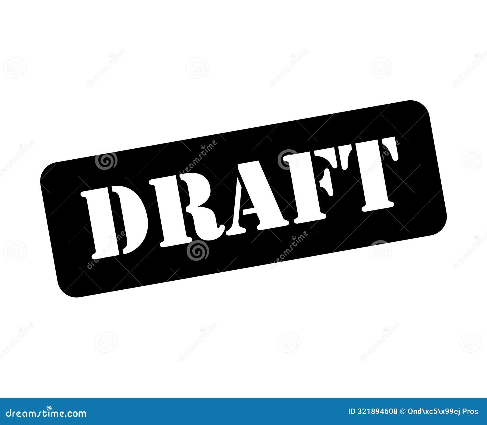 Draft Stamp Symbol, Label Sticker Sign Button, Text Banner Vector ...