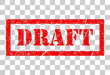 Draft Stamp Symbol, Label Sticker Sign Button, Text Banner Vector ...