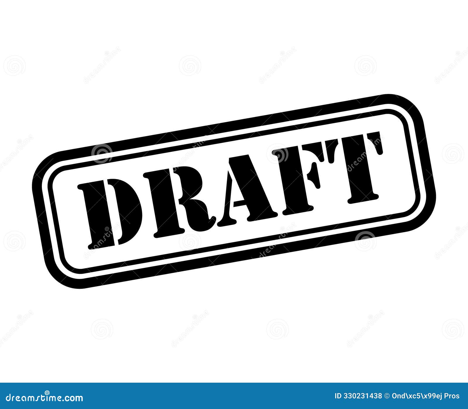 Draft Stamp Symbol, Label Sticker Sign Button, Text Banner Vector ...