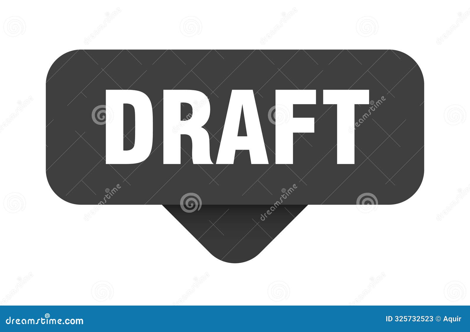 Draft Sticker. Draft Sign on Transparent Background Stock Vector ...