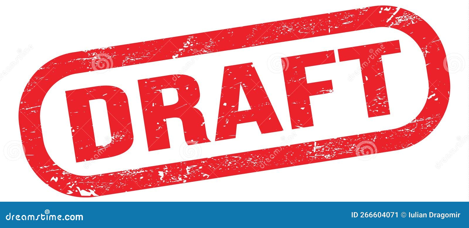DRAFT, Text on Red Rectangle Stamp Sign Stock Illustration ...