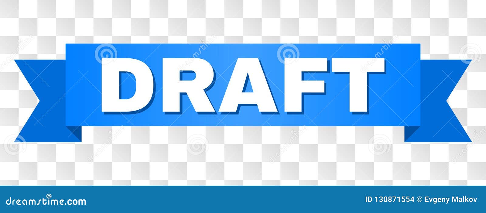 Blue Tape with DRAFT Title stock vector. Illustration of banner - 130871554
