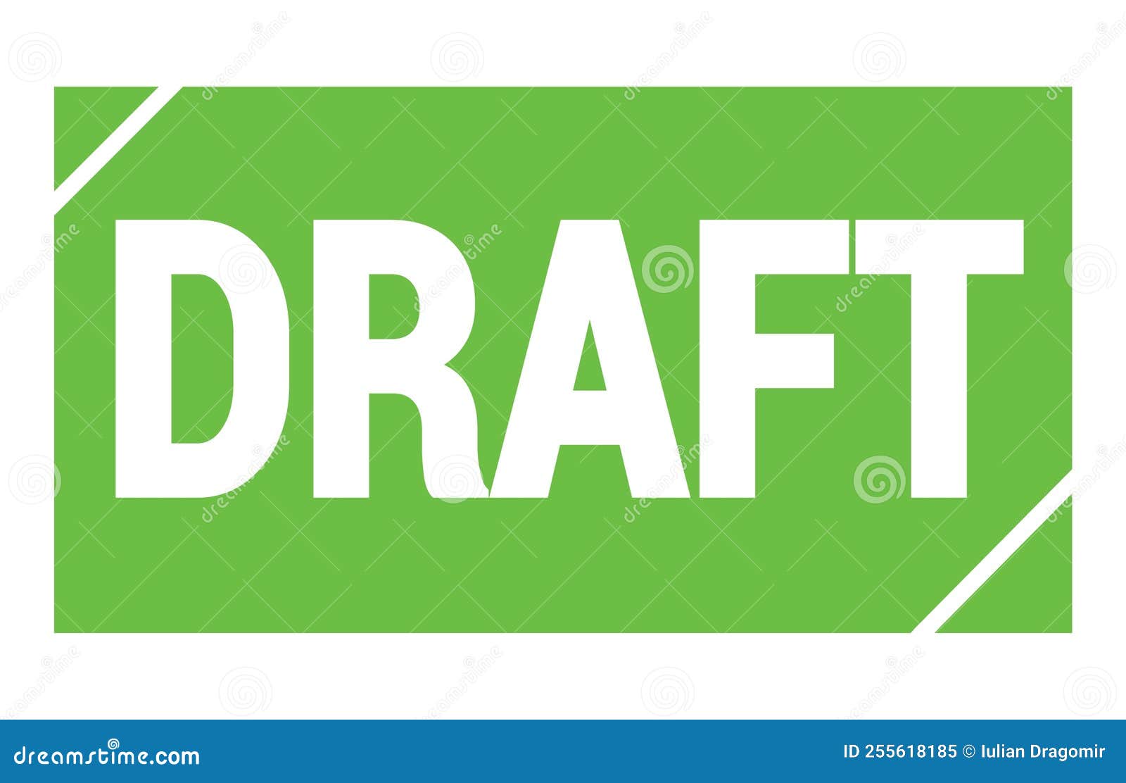 DRAFT Text Written on Green Stamp Sign Stock Illustration ...