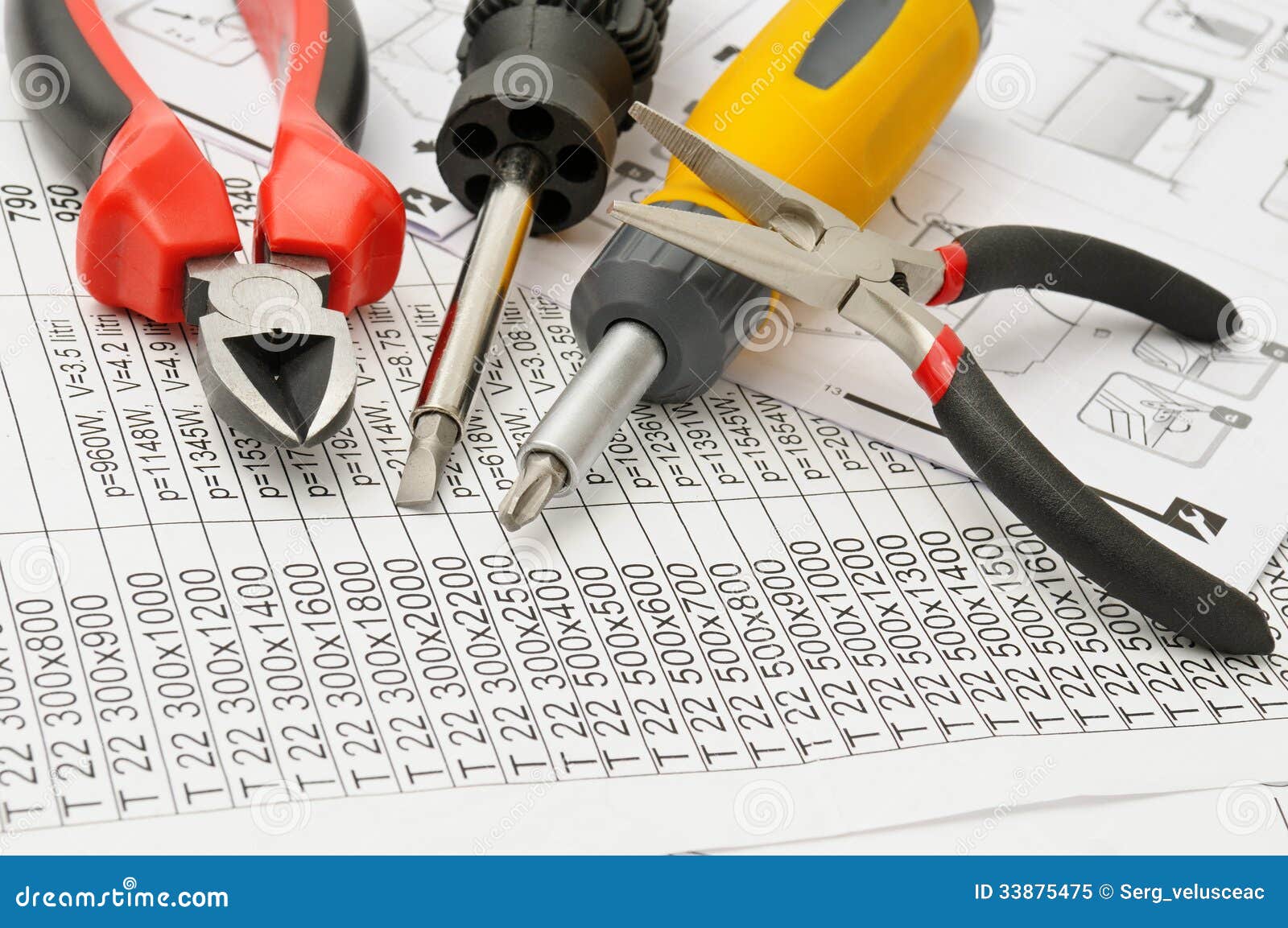 Draft and tool stock image. Image of instrument, plan - 33875475
