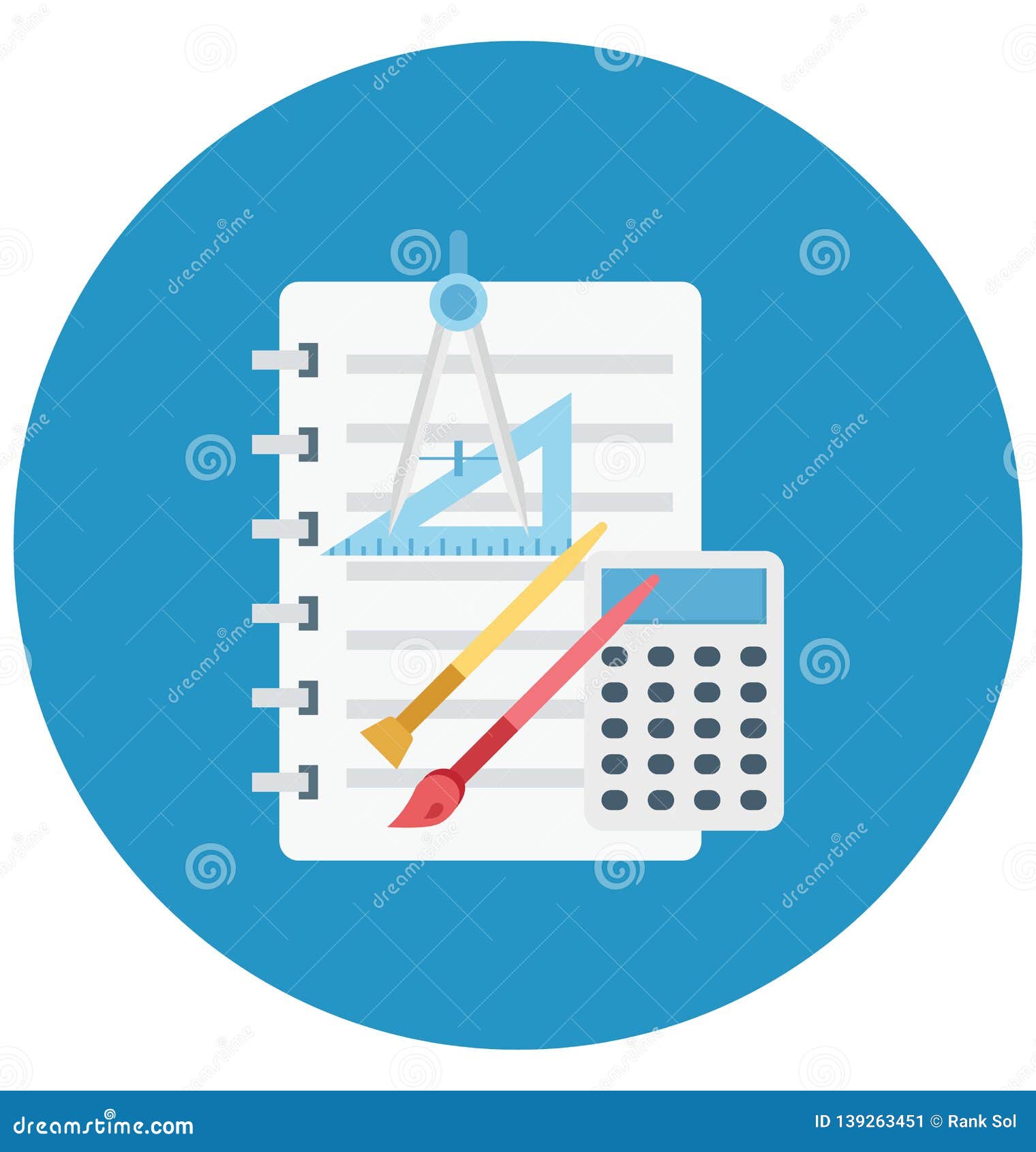 Draft Tools Color Isolated Vector Icon that Can Be Easily Modified or ...