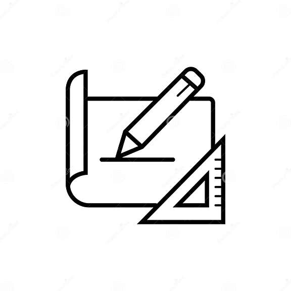 Draft Vector Icon Illustration Photo Stock Vector - Illustration of ...
