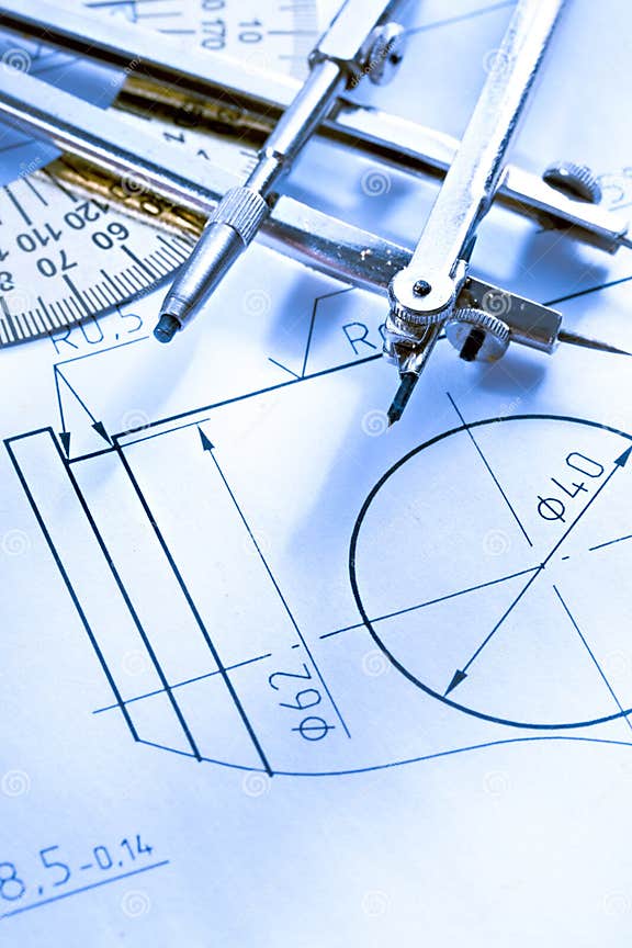Drafting stock photo. Image of protractor, industry, idea - 22130774
