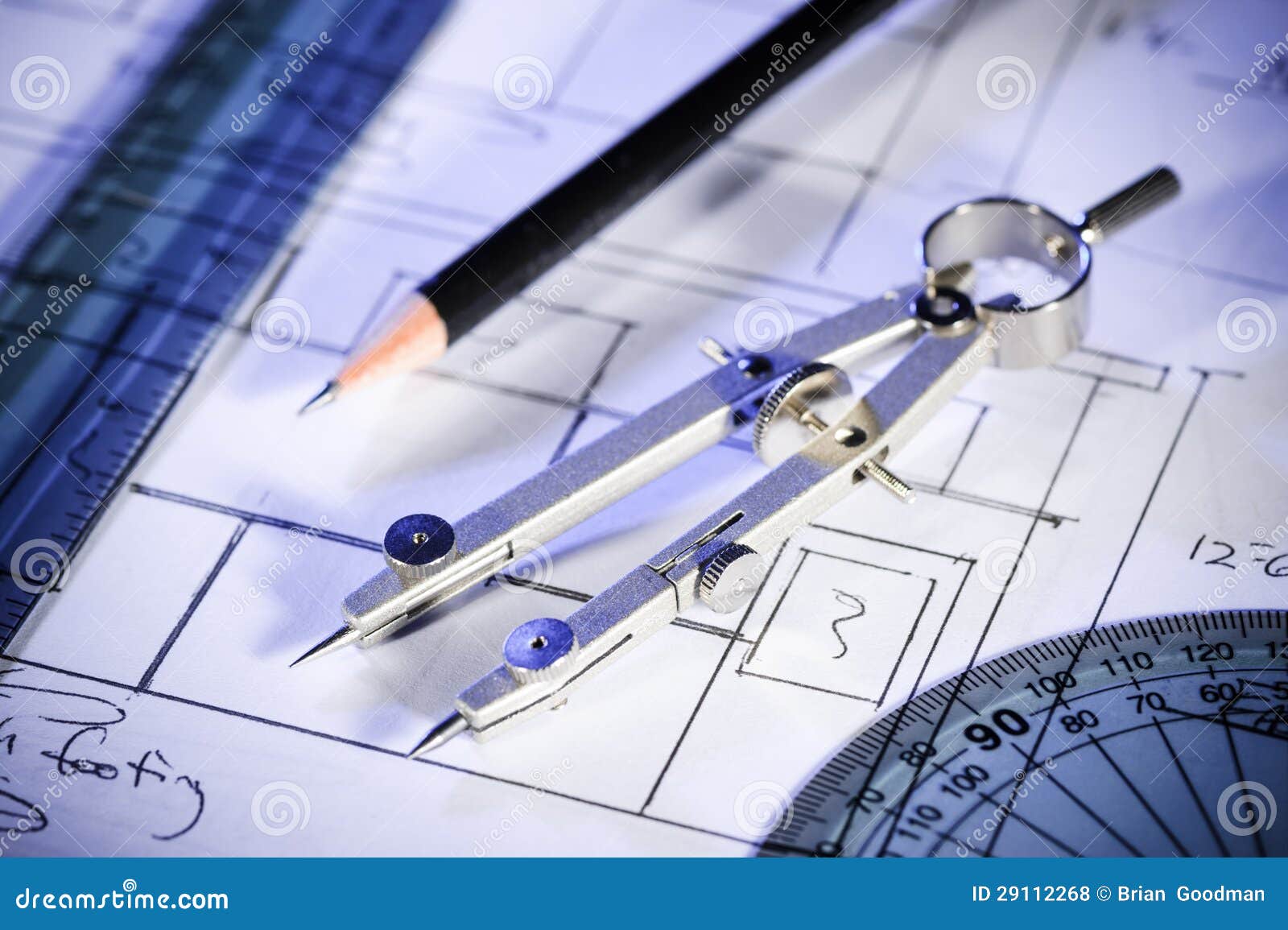 Drafting stock photo. Image of ruler, artist, focus, diagram - 29112268