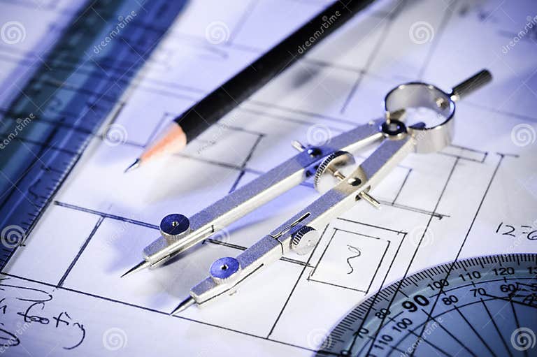 Drafting stock photo. Image of ruler, artist, focus, diagram - 29112268