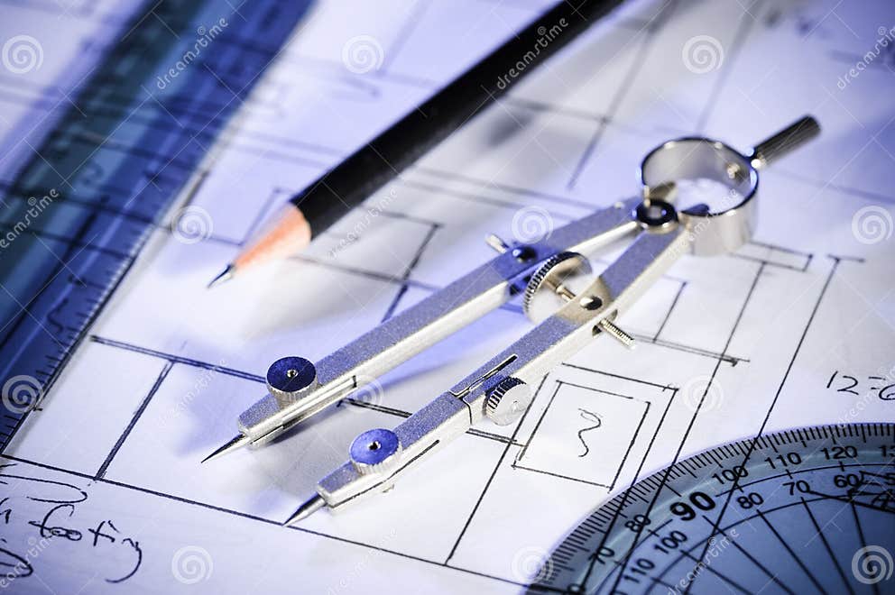 Drafting stock photo. Image of ruler, artist, focus, diagram - 29112268