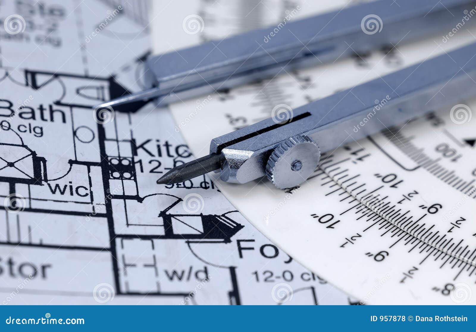 Drafting stock photo. Image of contractor, tools, architecture - 957878