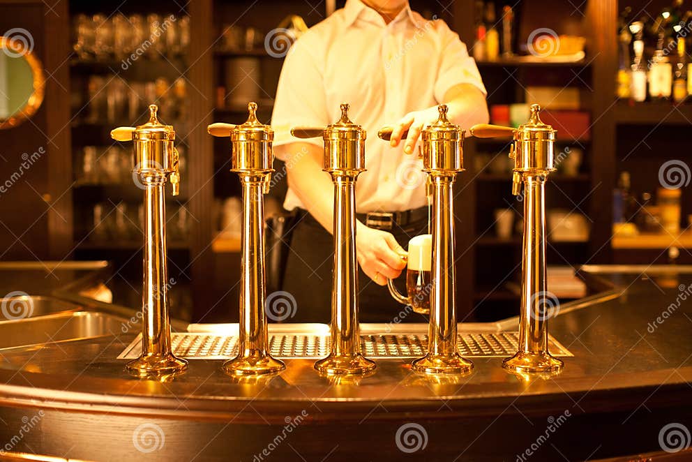Drafting a Beer in Restaurant Stock Image - Image of foam, high: 23468533