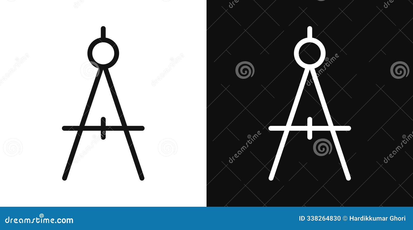Drafting Compass Icon Set. Architect Architecture Drawing Tool Vector ...