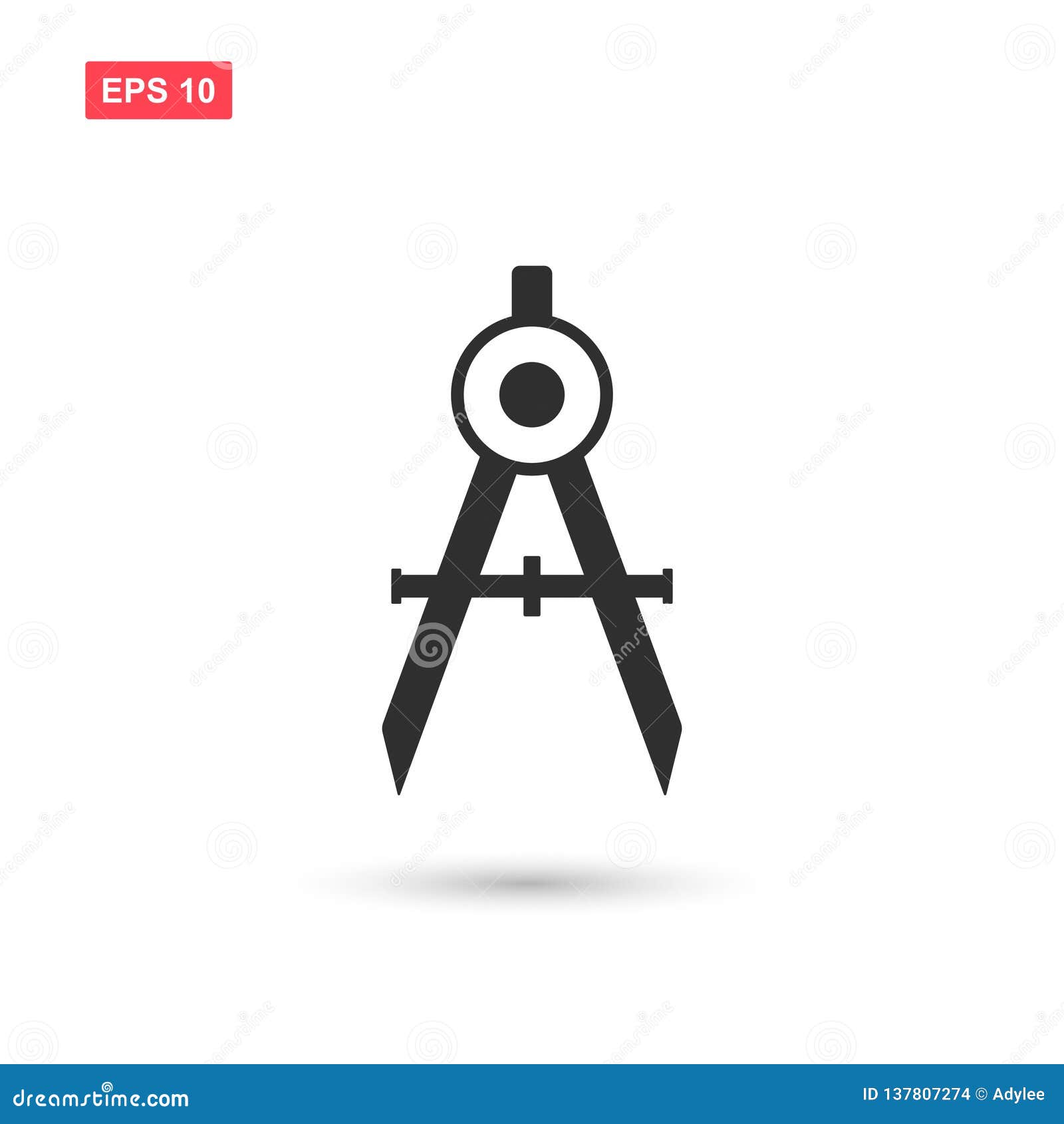 Drafting Compass Set. Hand Drawn Vintage Divider Isolated. Sketch ...