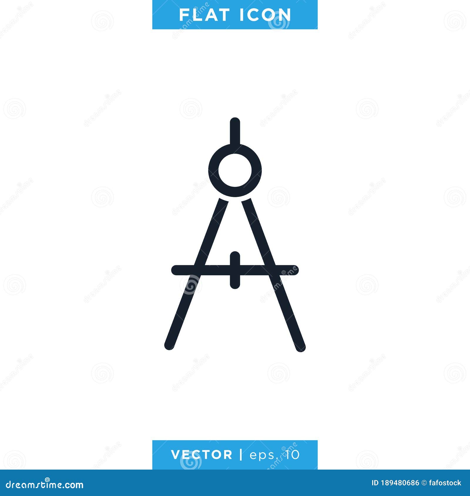 Drafting Compass Icon Vector Design Template Stock Vector ...
