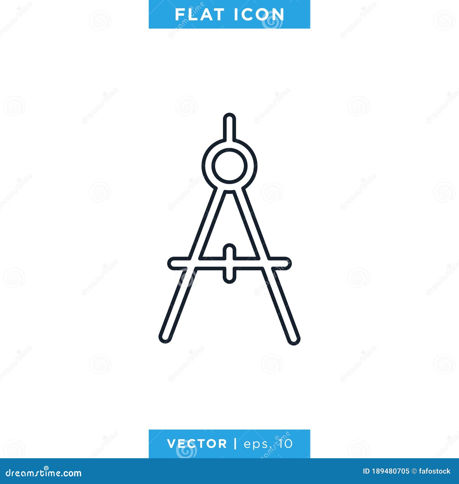 Drafting Compass Icon Vector Design Template Stock Vector ...