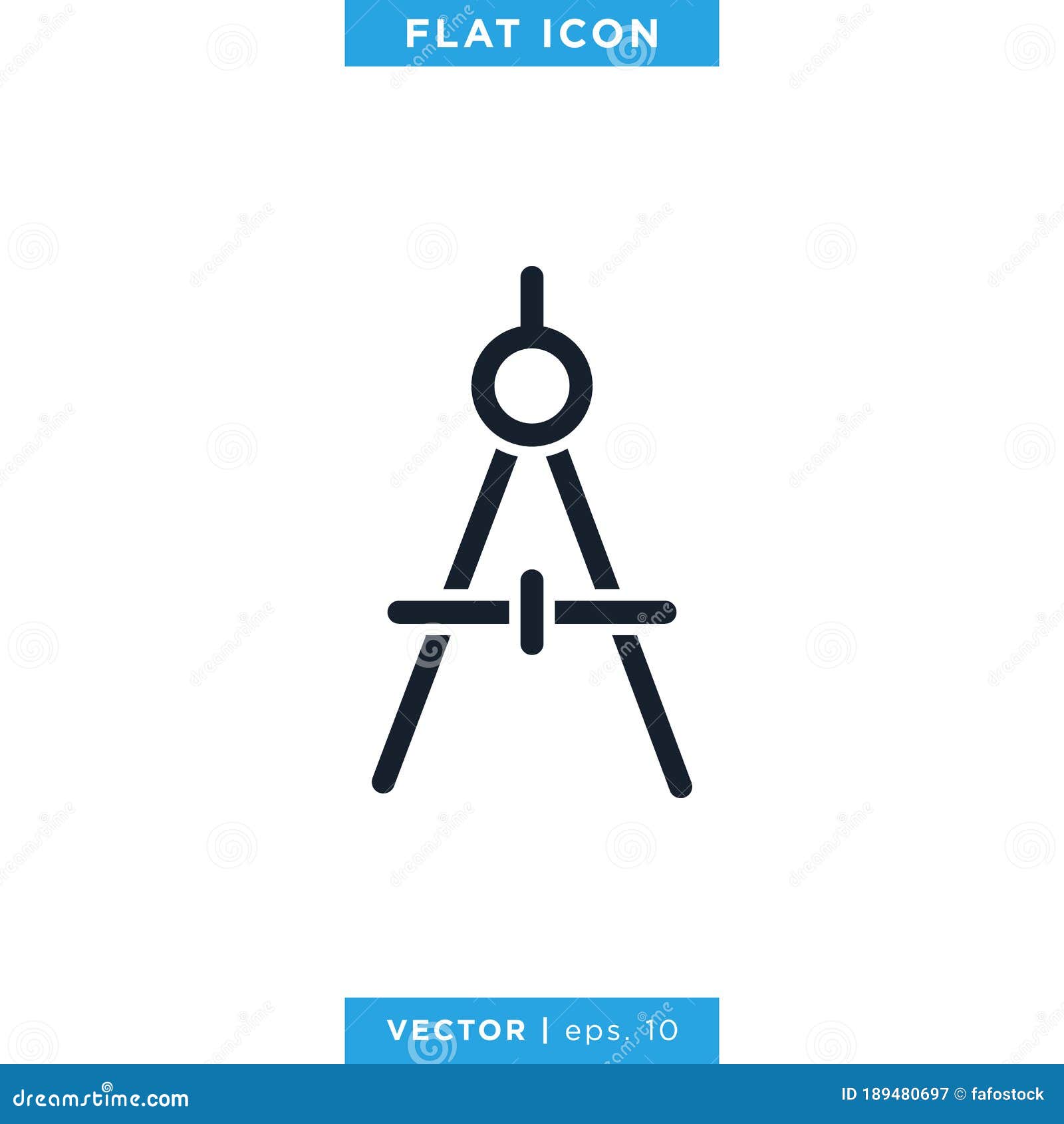 Drafting Compass Icon Vector Design Template Stock Vector ...
