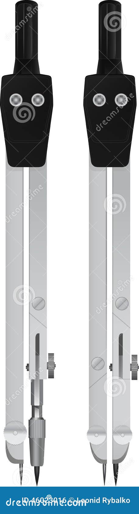 Drafting compass stock vector. Illustration of office - 46023016