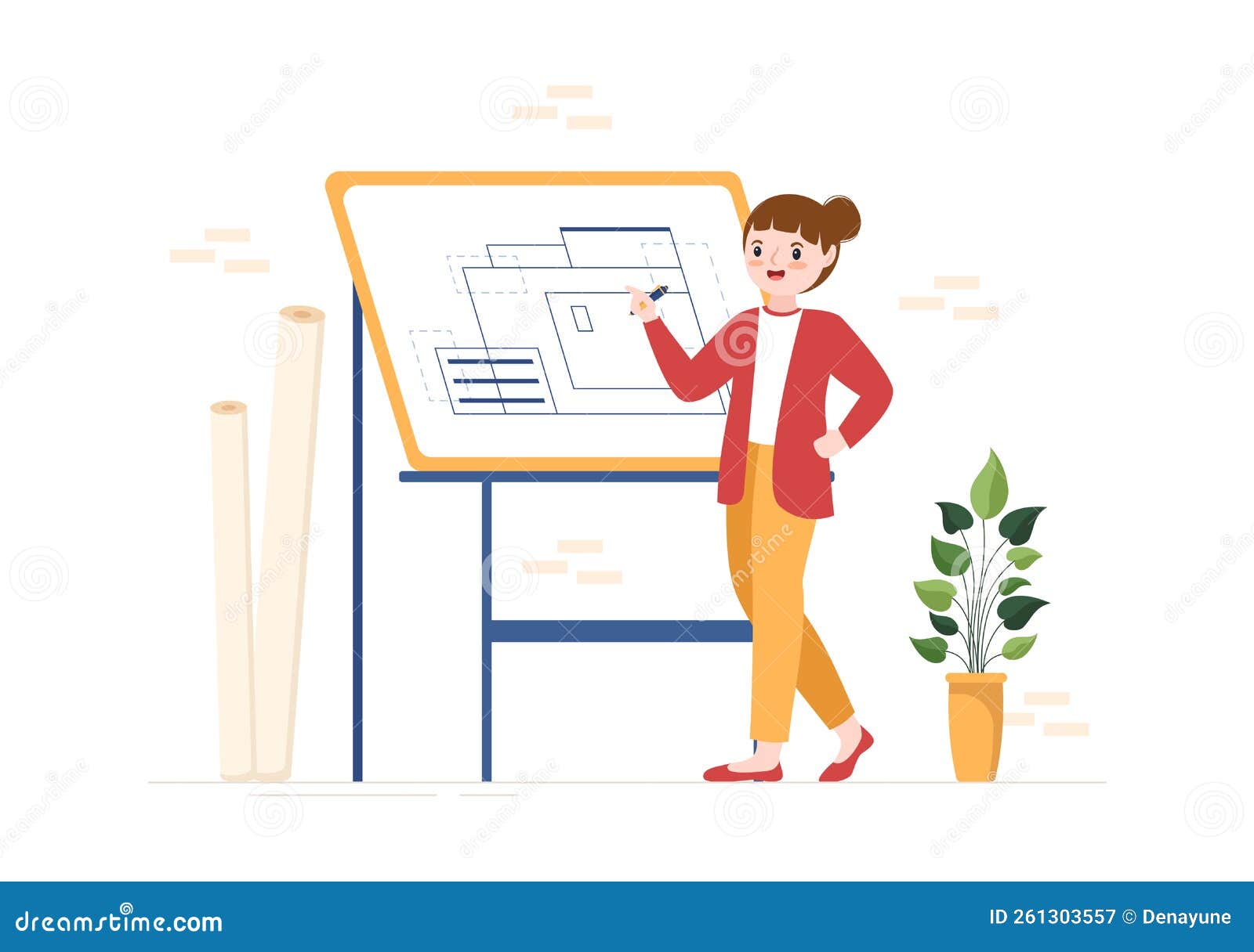 Drafting, Engineer Or Architect Working On Drawing Board Projecting And ... Drafting, Engineer Or Architect Working On Drawing Board Projecting And ...
