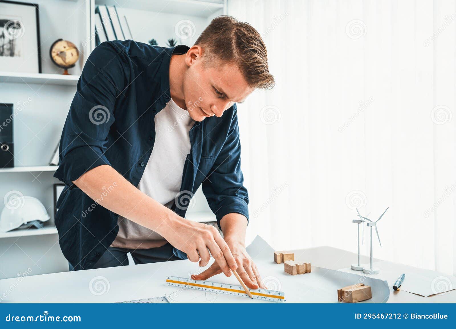 Drafting Interior House Design by Architect Designer. Iteration Stock ...