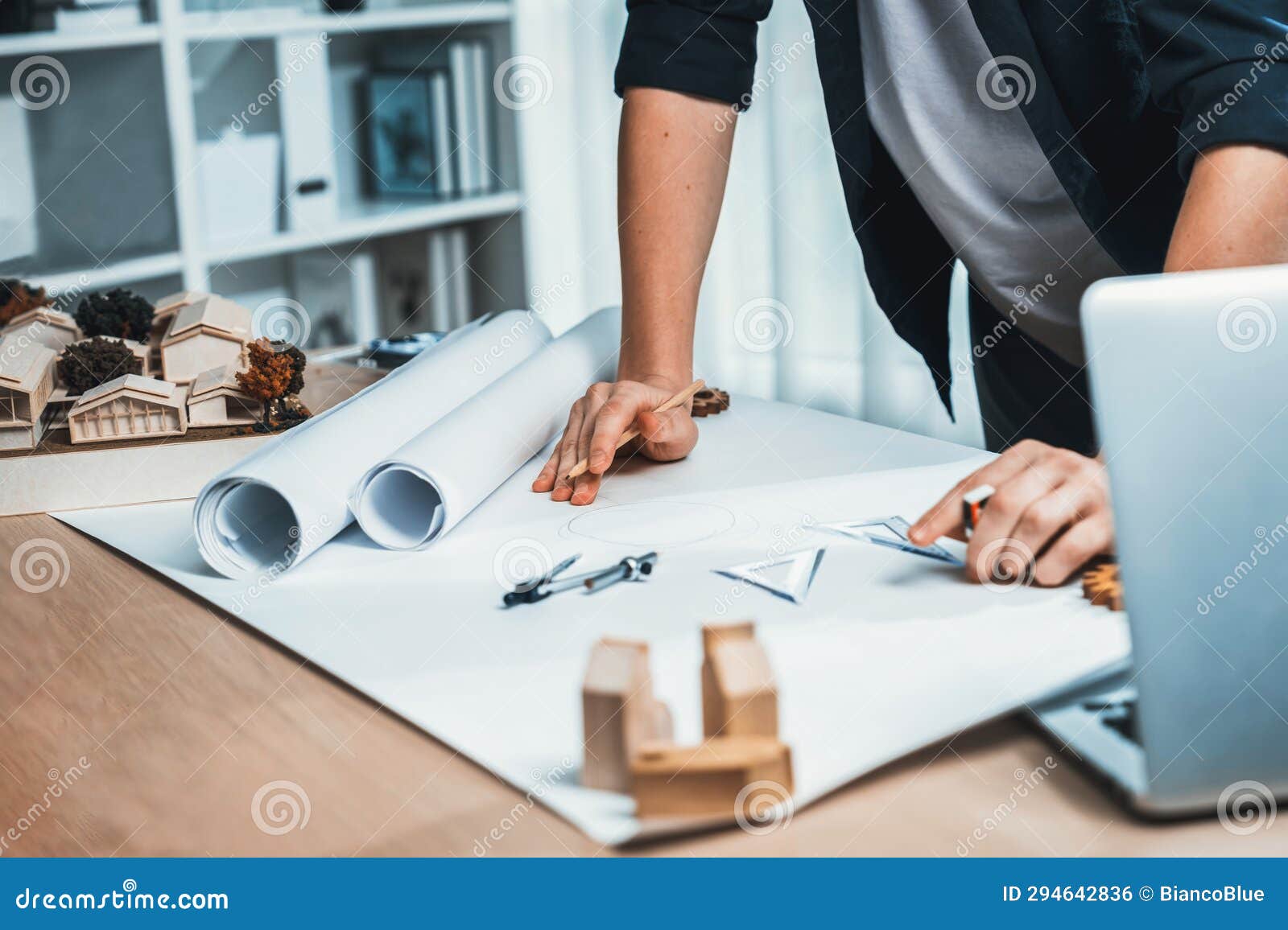 Drafting Interior House Design by Architect Designer. Iteration Stock ...