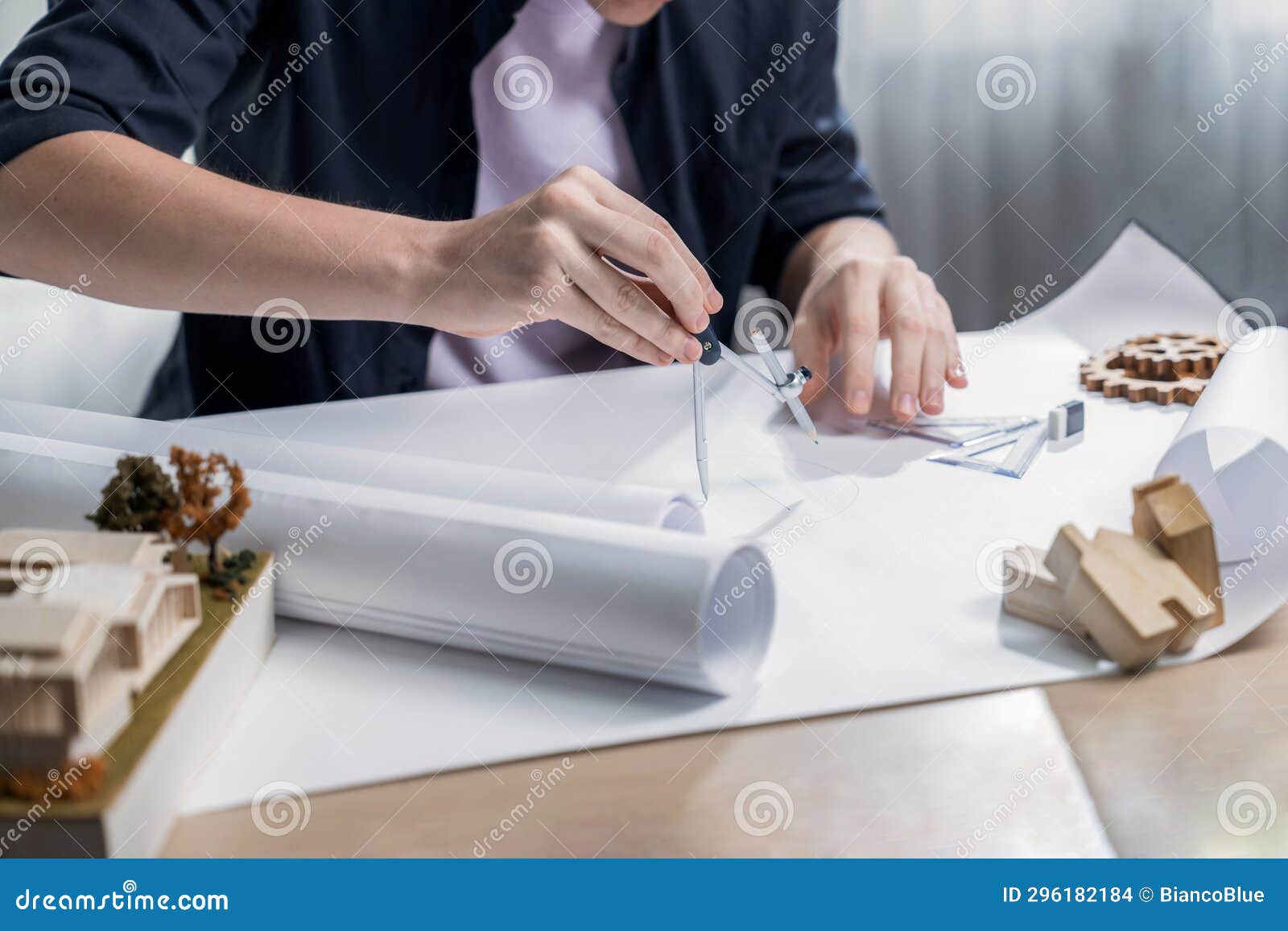 Drafting Interior House Design by Architect Designer. Iteration Stock ...