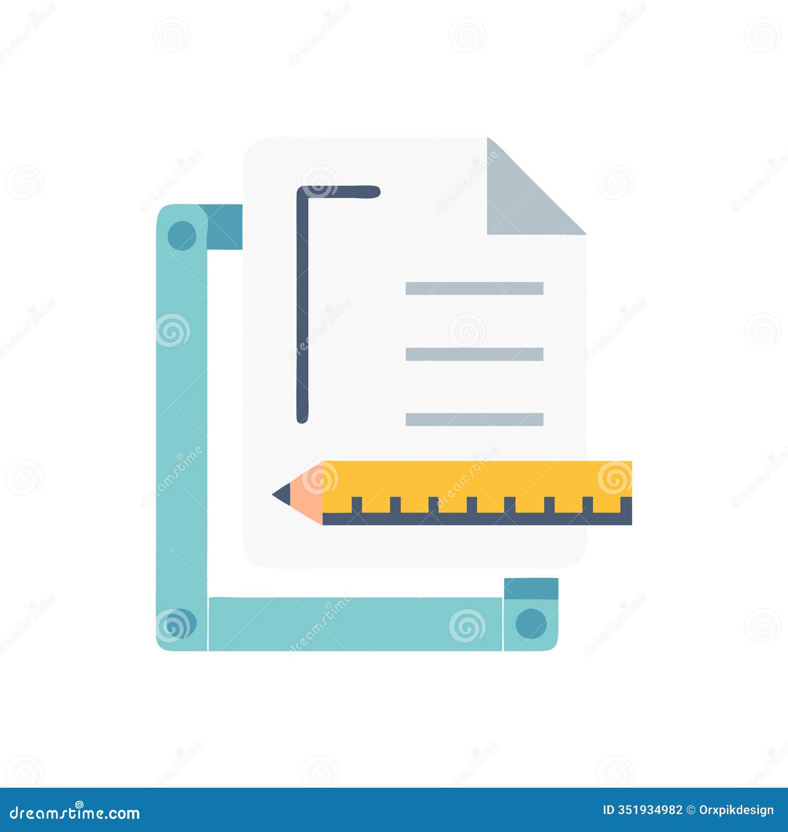 Drafting Paper Icon for Design Stock Vector - Illustration of online ...