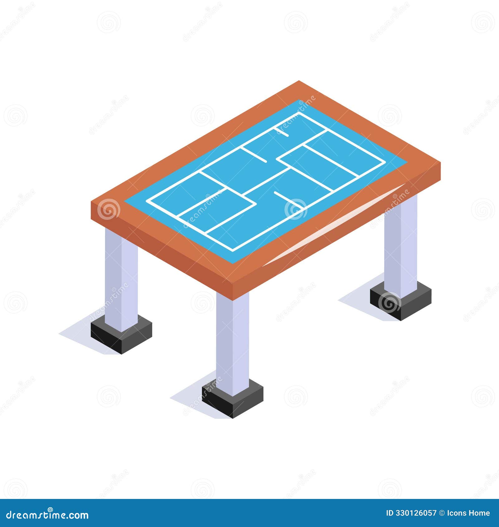 Drafting Table, Blueprint Table Isometric Design in Modern Style Stock ...