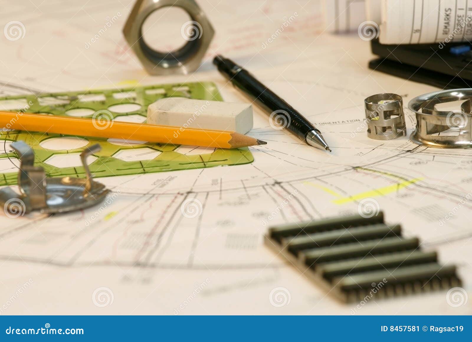 Drafting tools stock image. Image of blueprints, design - 8457581
