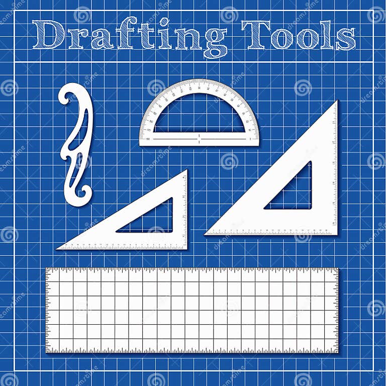 Drafting Tools for Architecture, Engineers, Science Stock Vector ...