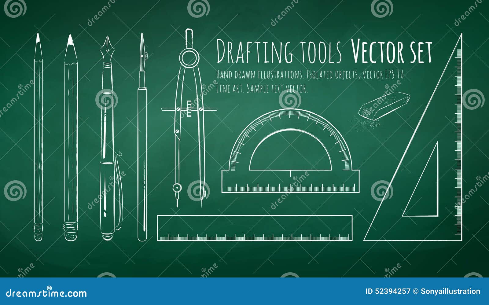 Drafting tools stock vector. Illustration of icon, drawing - 52394257