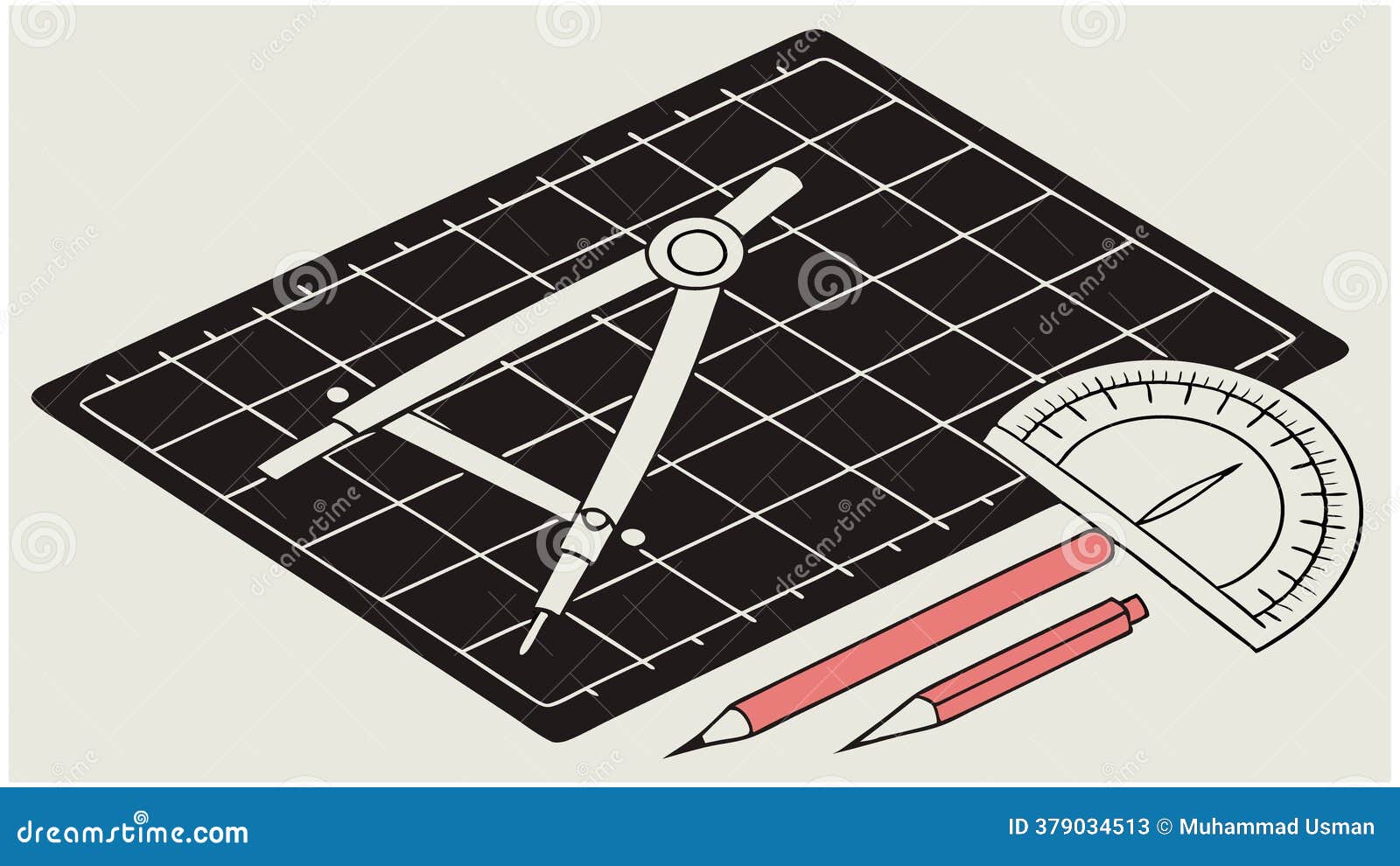 Compass And Protractor Symbol Cartoon Vector | CartoonDealer.com #63610757