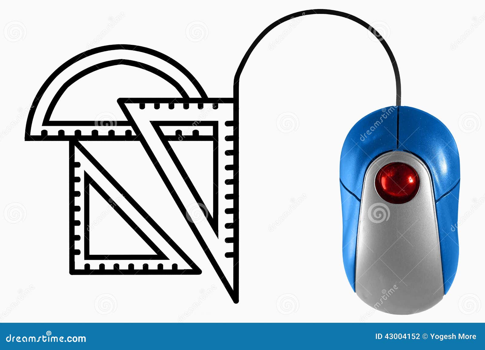 Drafting Tools Computer Mouse Cable Royalty-Free Stock Image ...