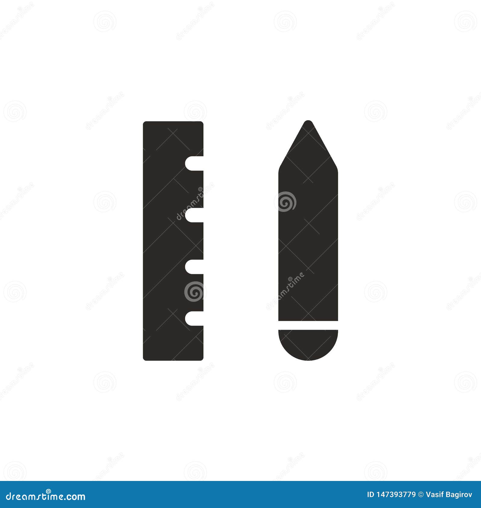 Drafting Tools, Drawing Tools Icon - Vector. Simple Element ...