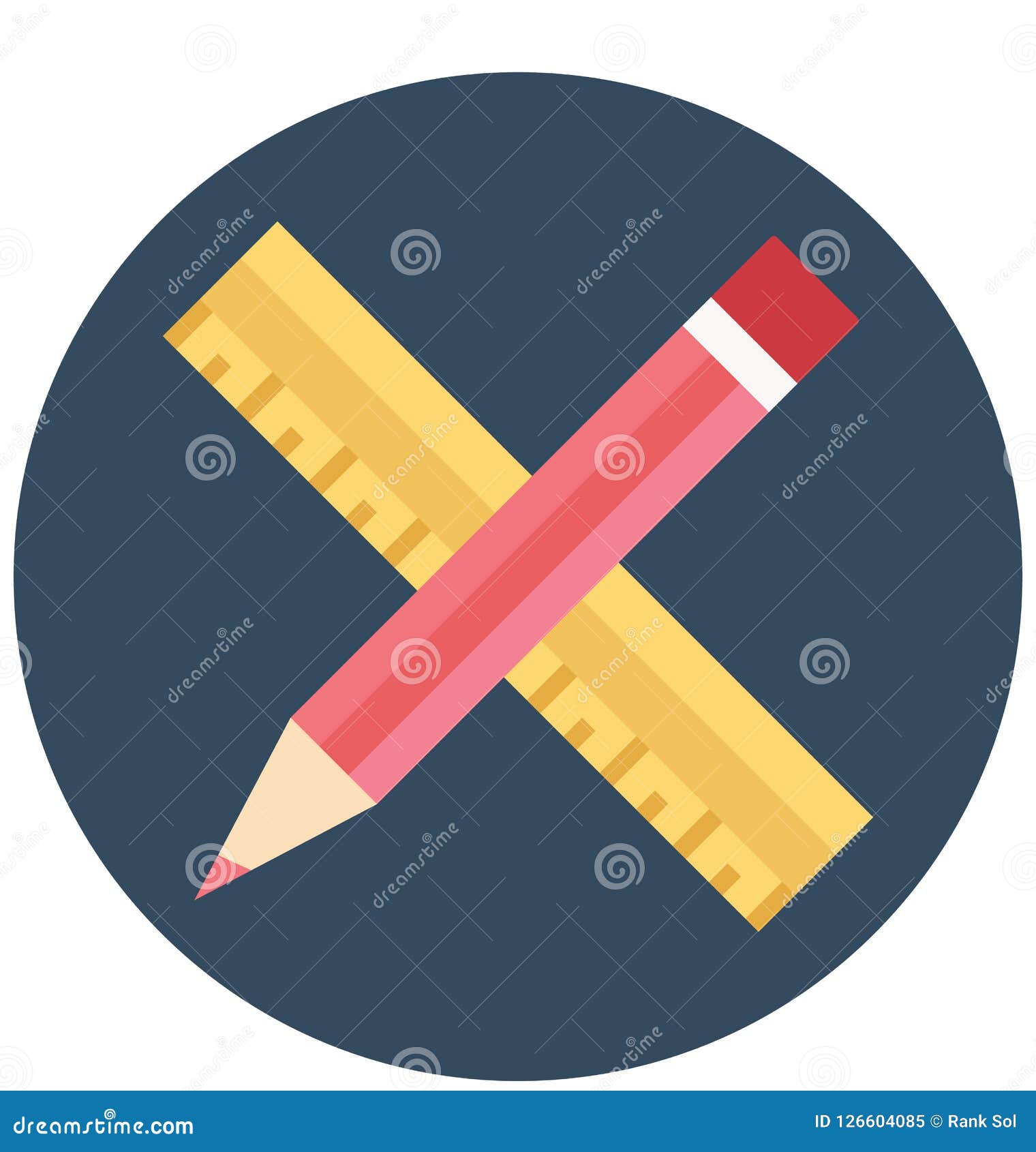 Drafting Tools On An Oak Desk Cartoon Vector | CartoonDealer.com #4827057