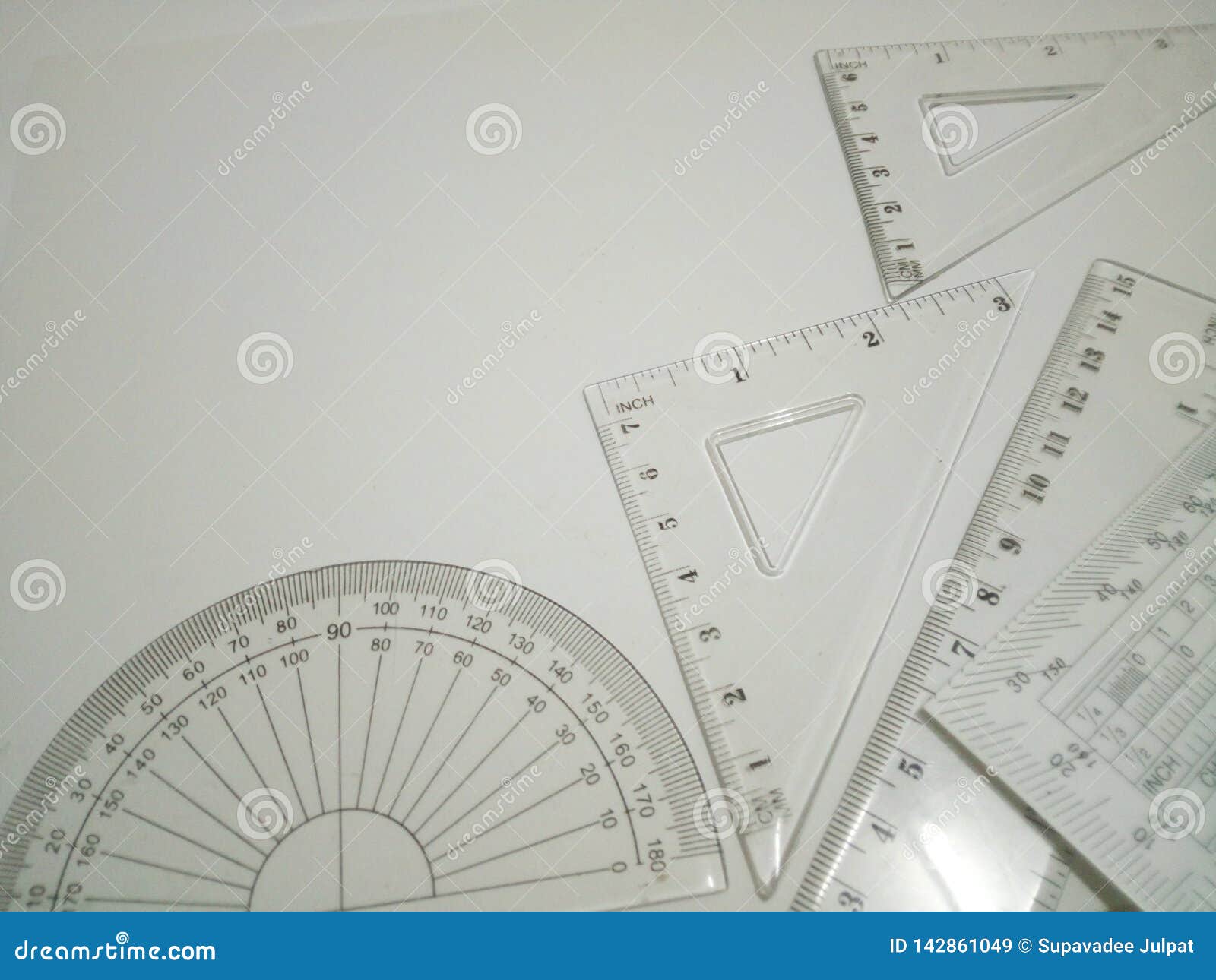 Drafting Tools are on White Background 1 Stock Image - Image of ...