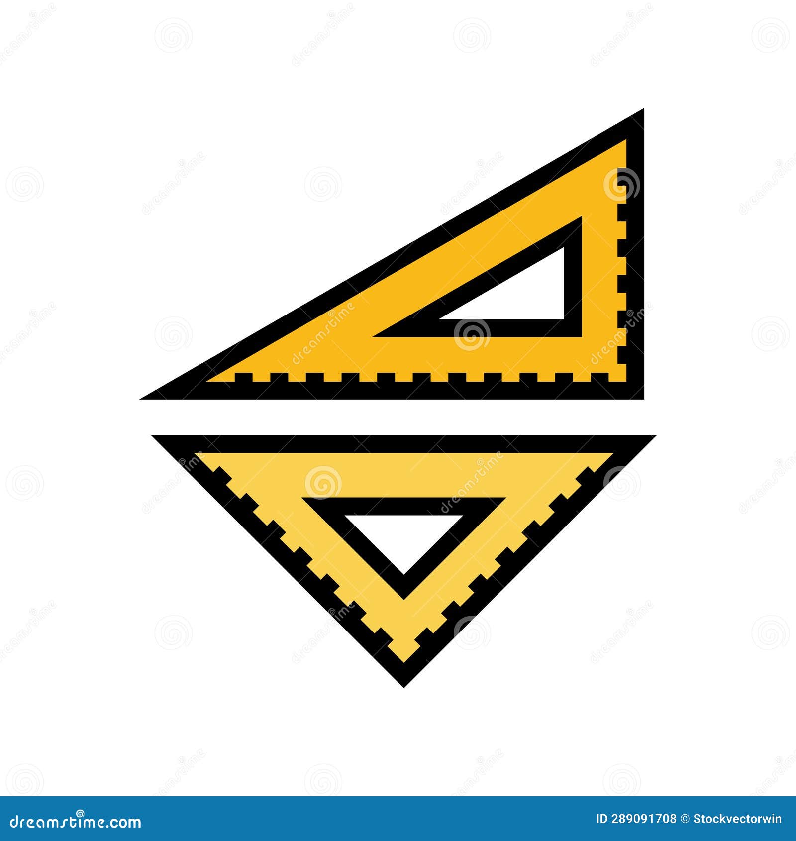Drafting Triangle Architectural Drafter Color Icon Vector Illustration ...