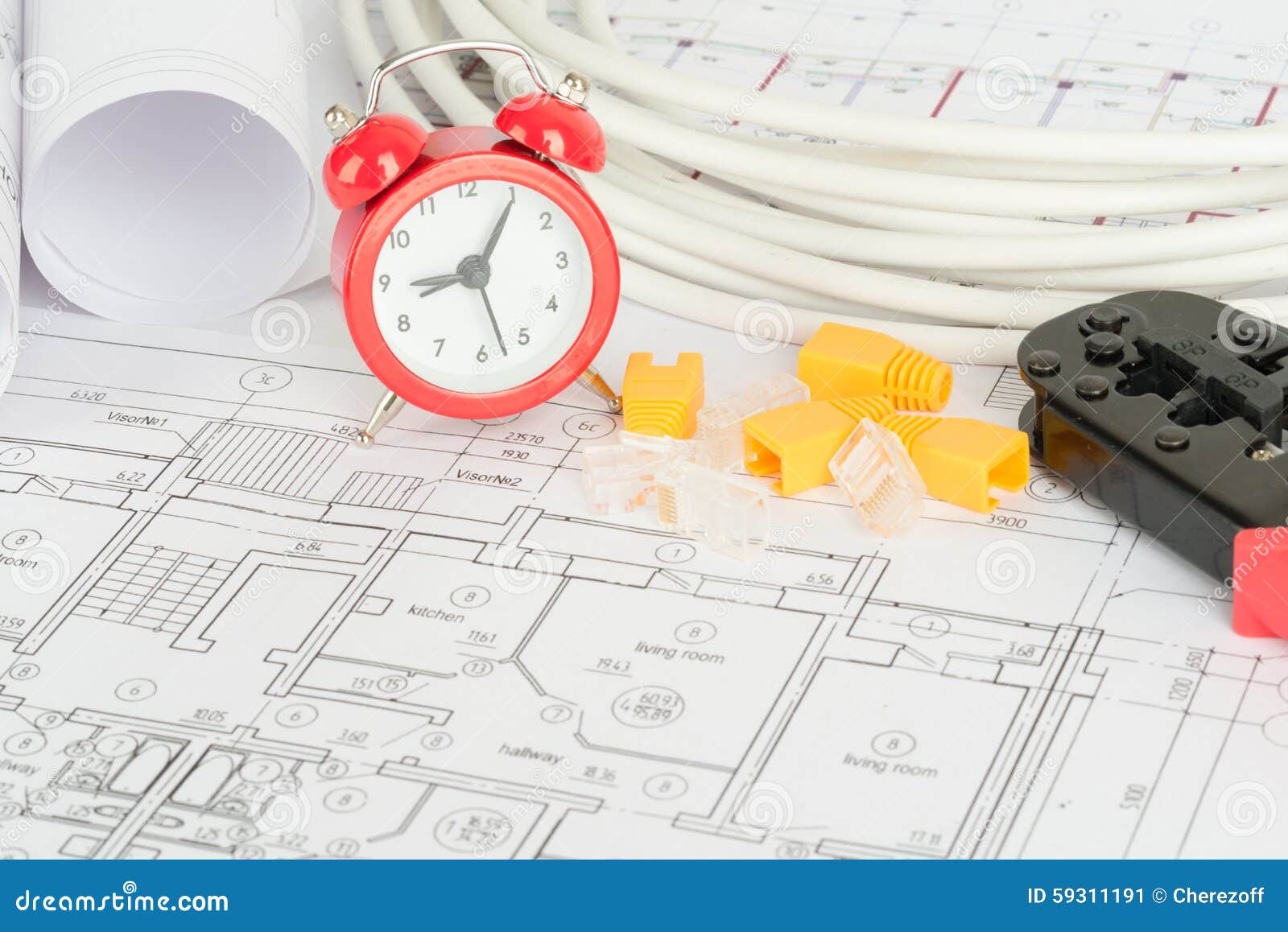 Drafts with alarm clock stock image. Image of draft, time - 59311191