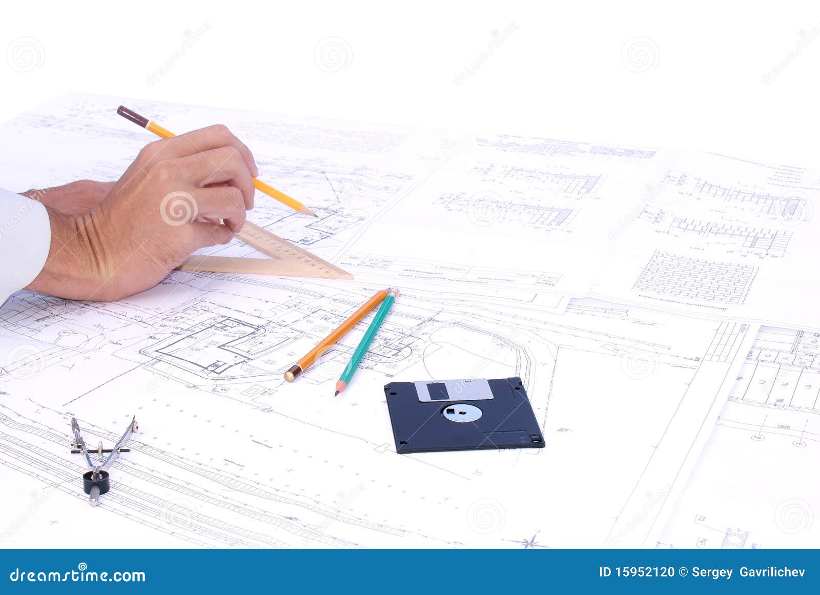 Draftsman stock photo. Image of human, background, paper - 15952120