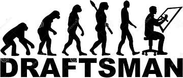 Draftsman evolution vector stock vector. Illustration of pictogram ...