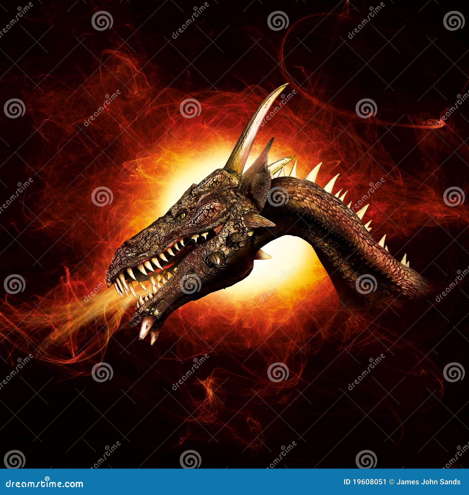 Dragón En Llamas Del Plasma Stock de ilustración - Ilustración de ...