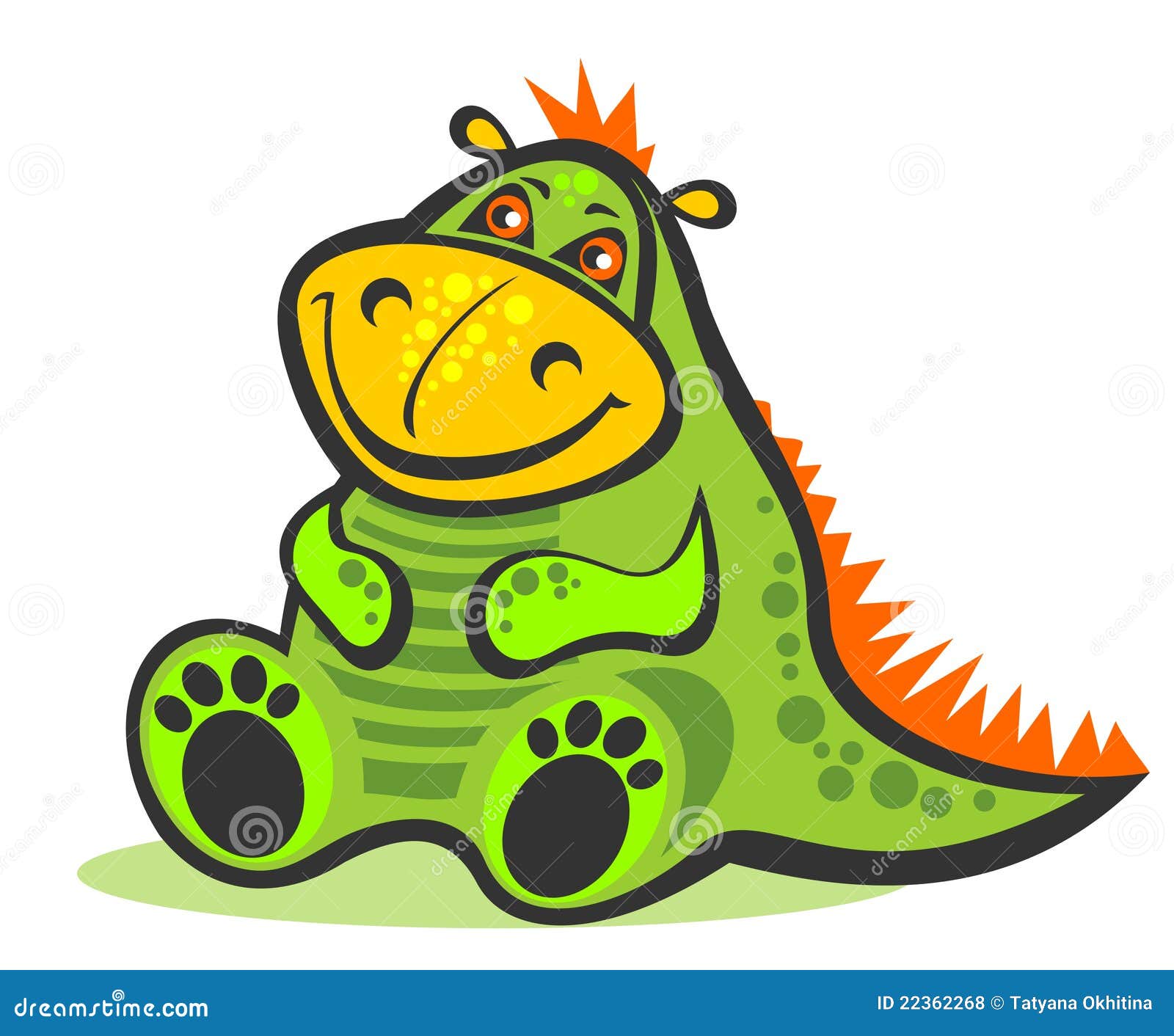 Dragón feliz stock de ilustración. Ilustración de arte - 22362268