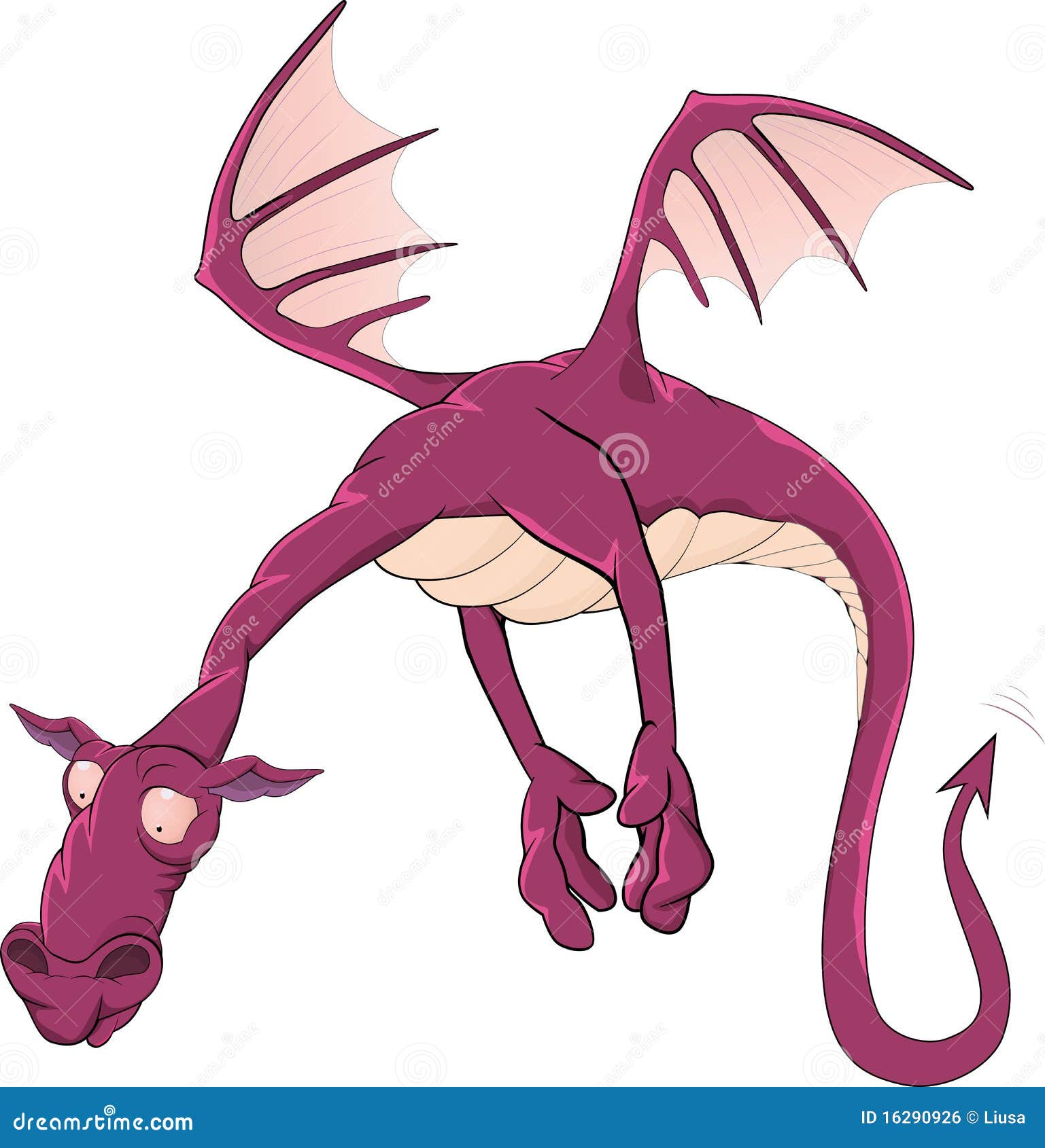 Dragón violeta ilustración del vector. Ilustración de hada - 16290926