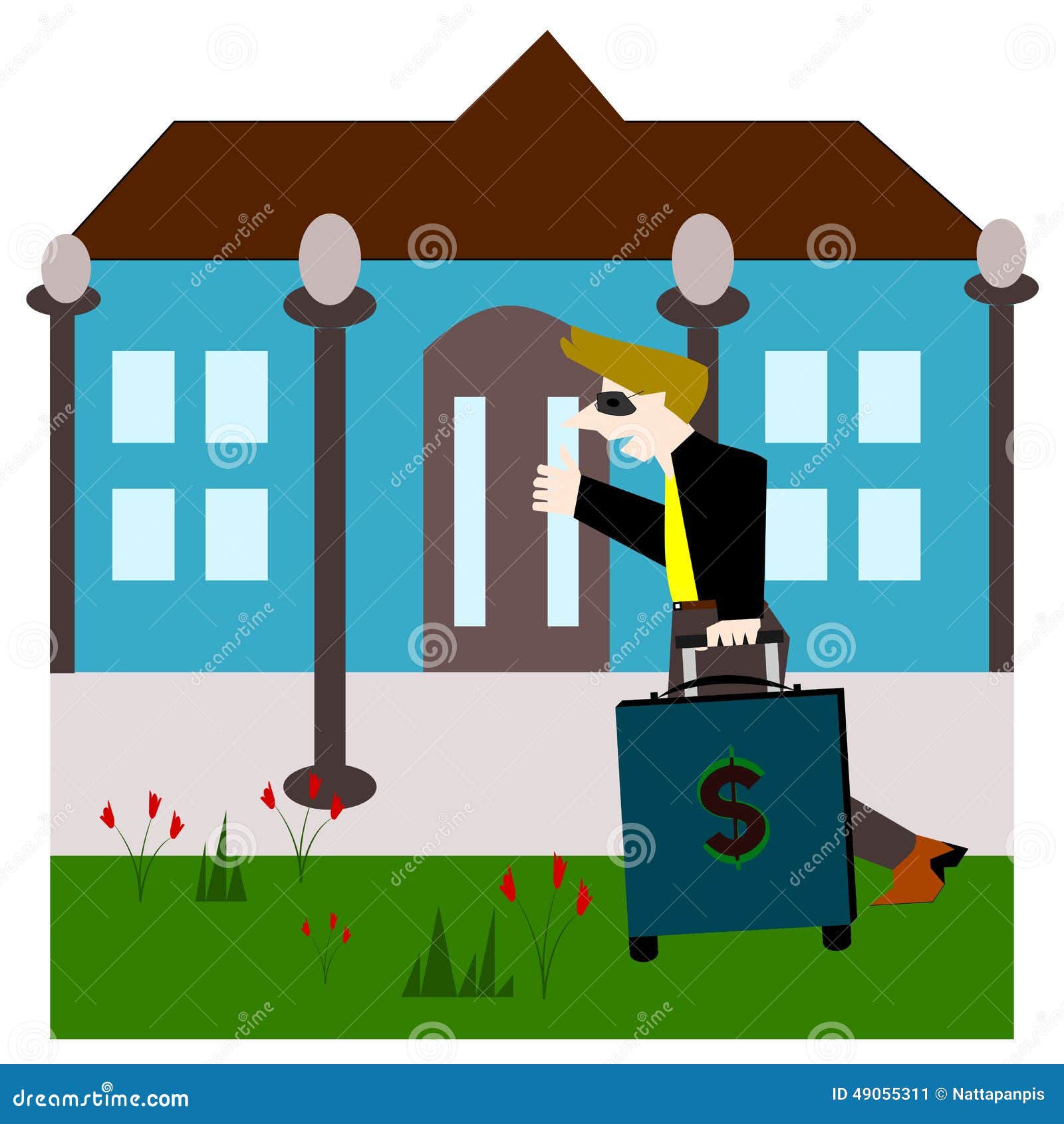 Drag baggage money stock vector. Illustration of rich - 49055311