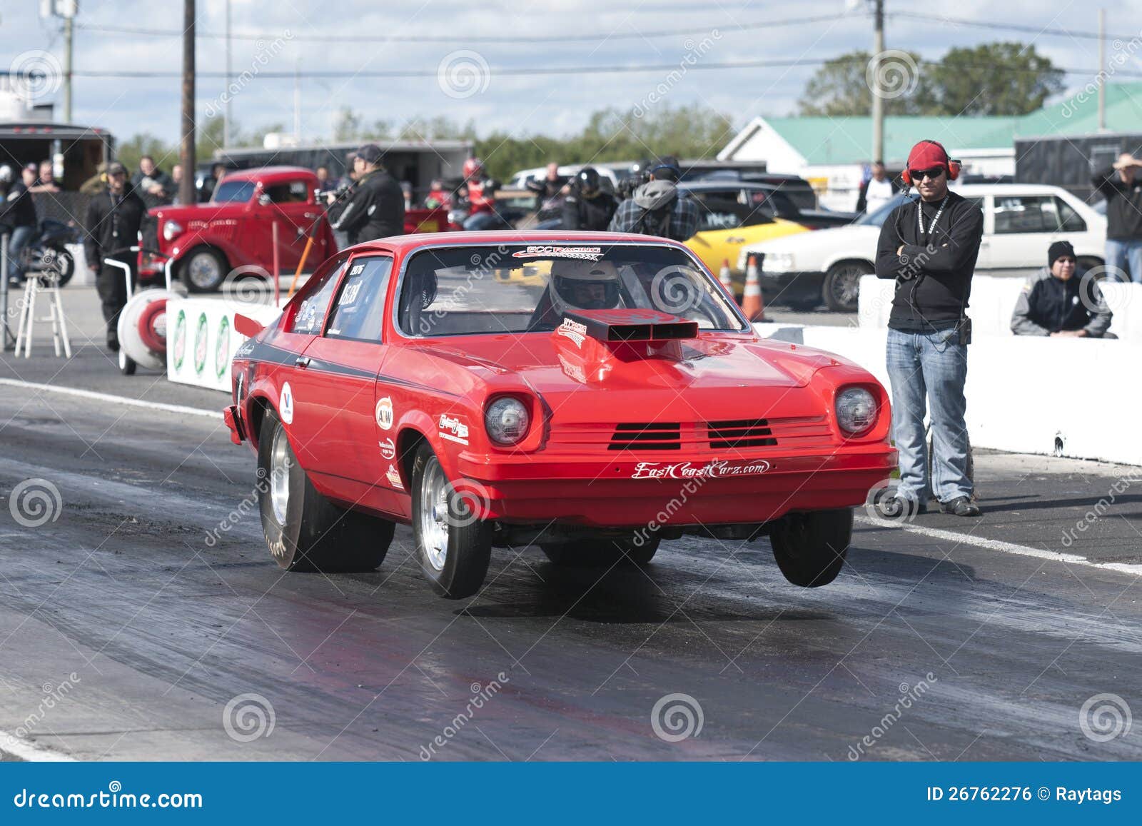 Drag car start editorial photo. Image of jump, spinning - 26762276