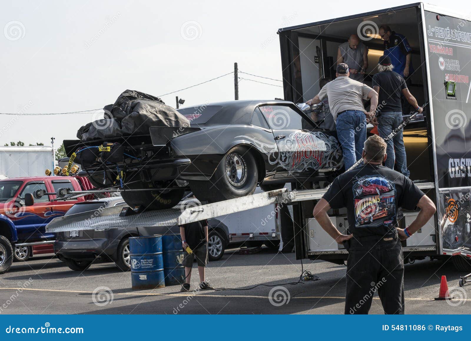 Drag car team editorial photo. Image of speed, preparation - 54811086