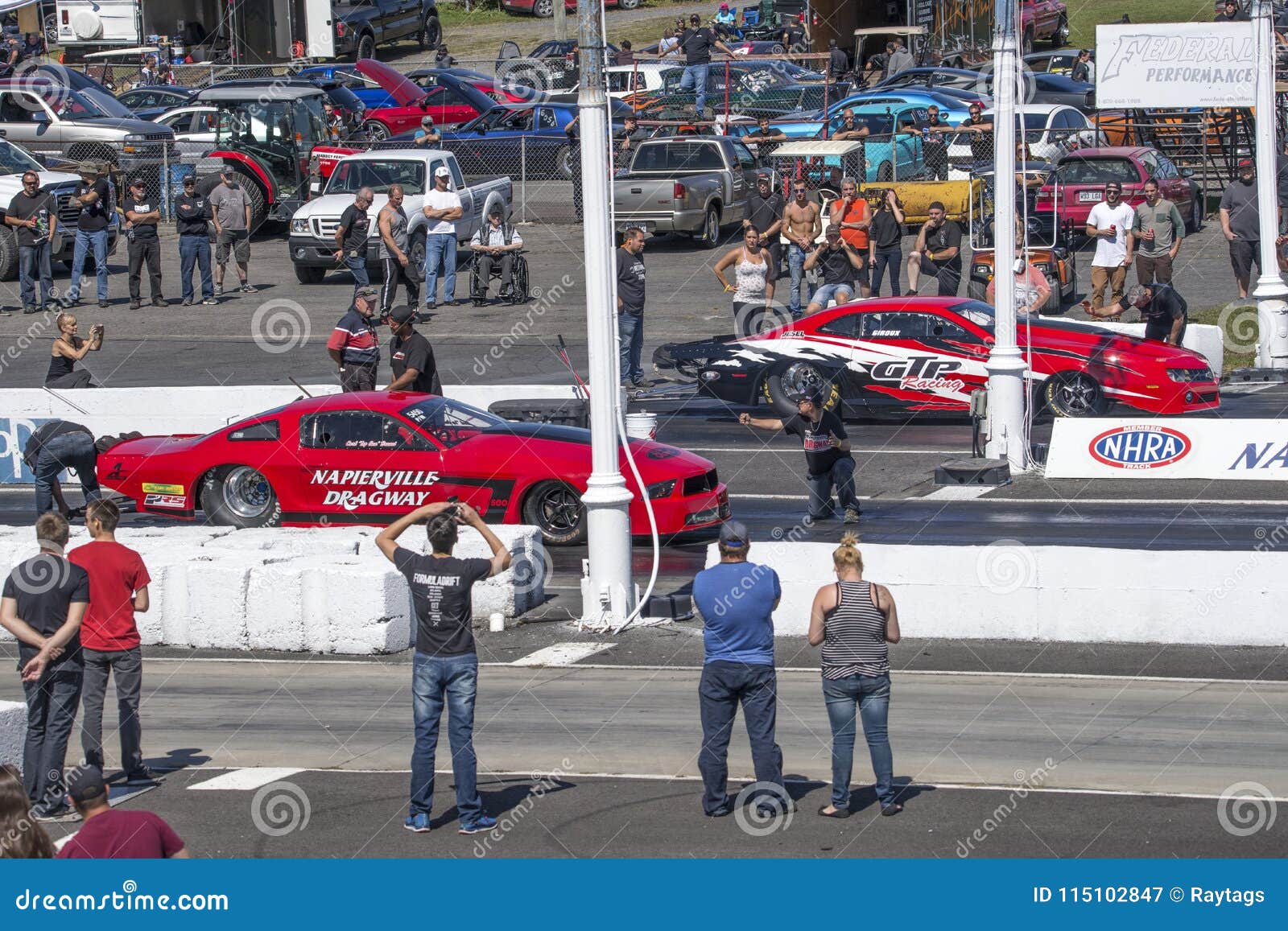Drag Competitors at the Starting Line Editorial Photography - Image of ...