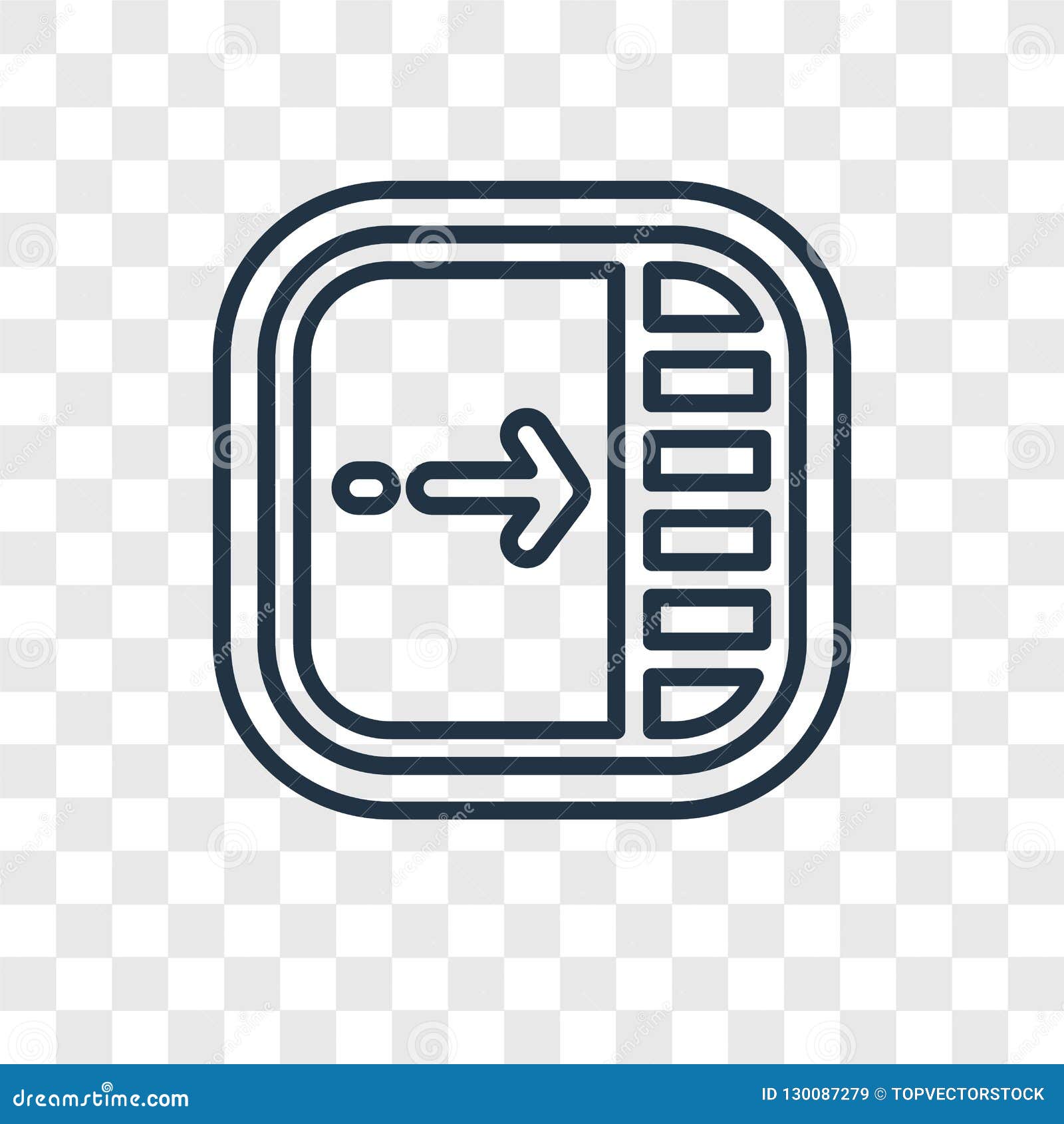 Drag Concept Vector Linear Icon Isolated on Transparent Background ...